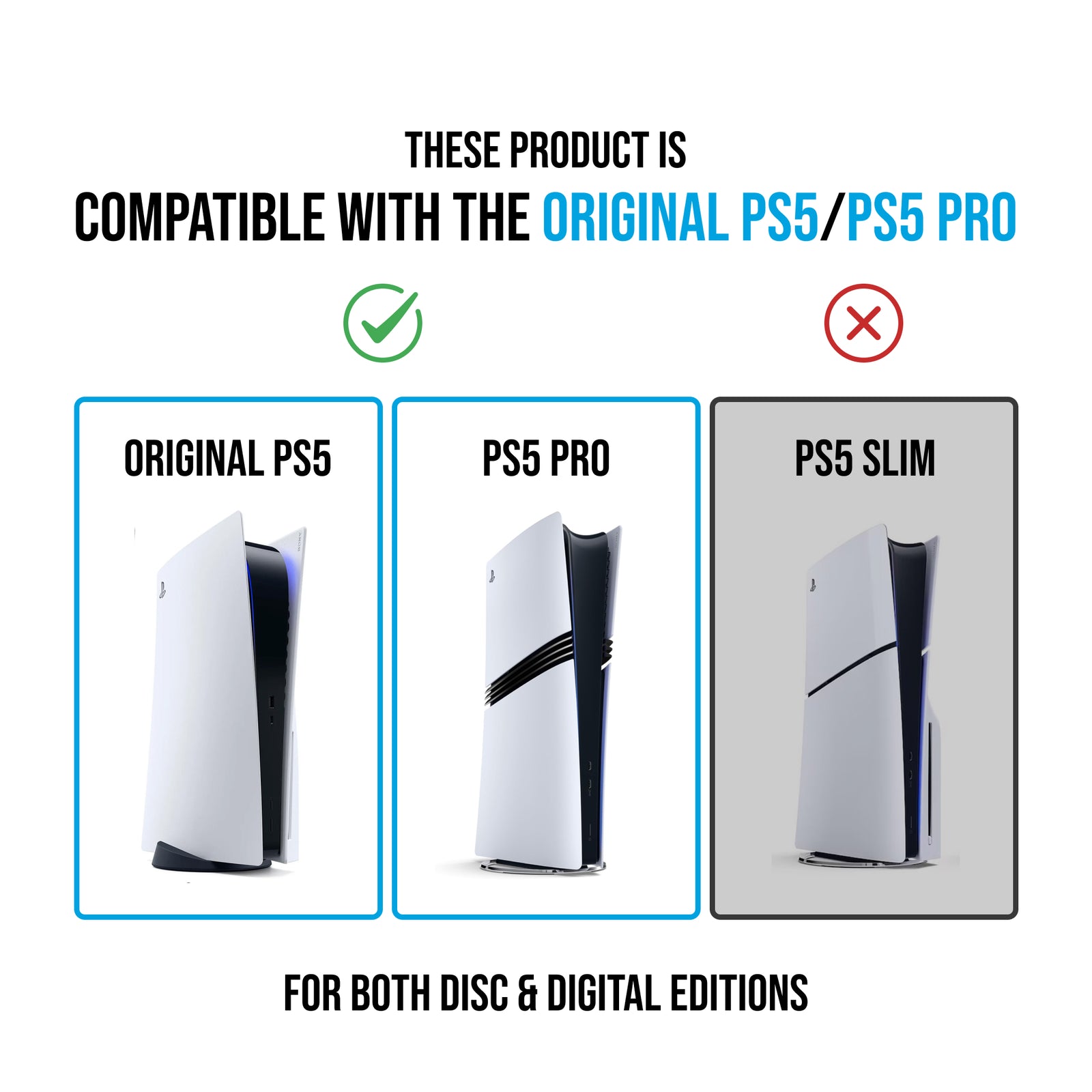 Glistco Steel - Playstation 5 Wall Mount (PS5/PS5 Pro/PS5 Slim)